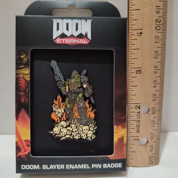 Bethesda | Jewelry | Doom Slayer Limited Edition Enamel Pin Official ...